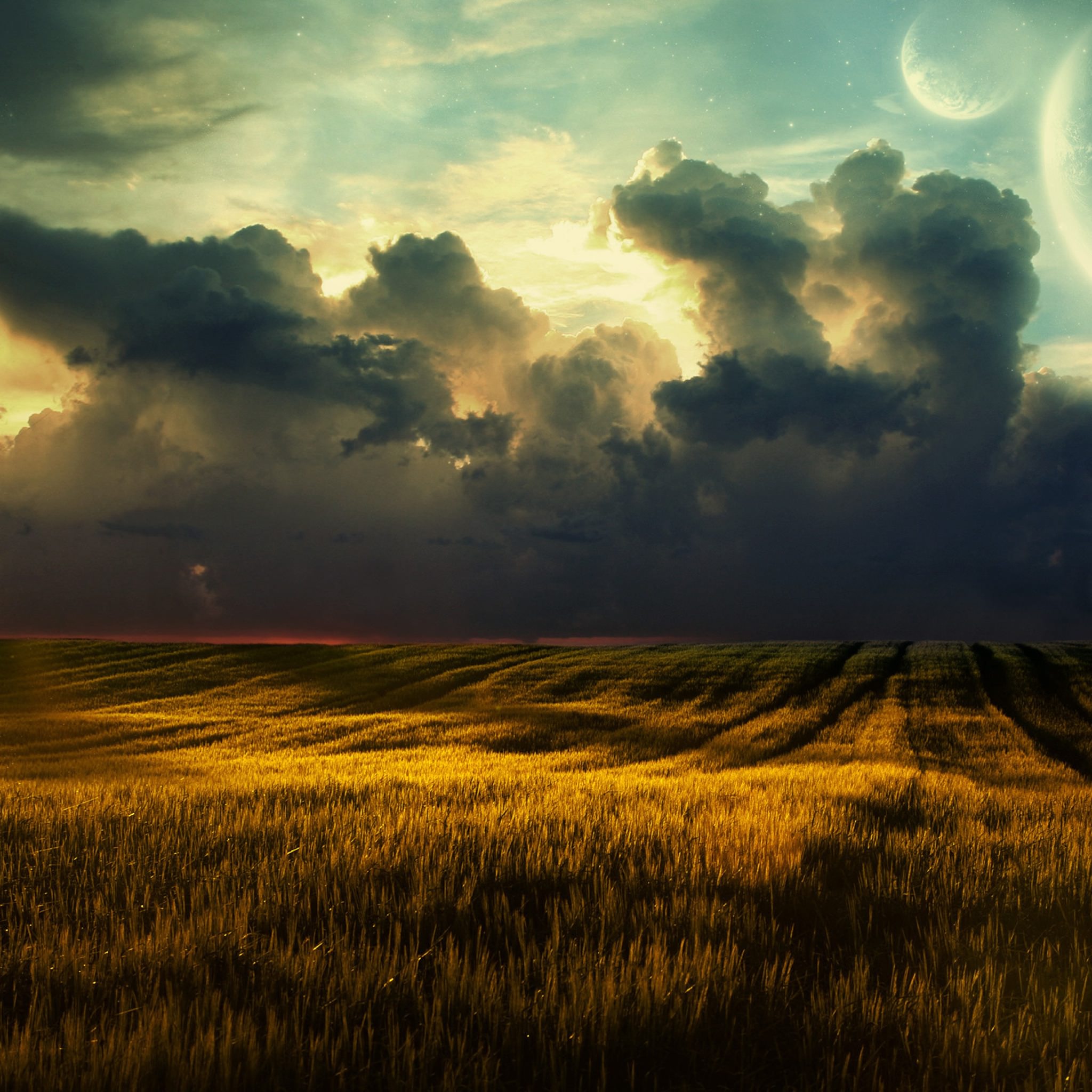 Grassland landscape | wallpaper.sc iPad
