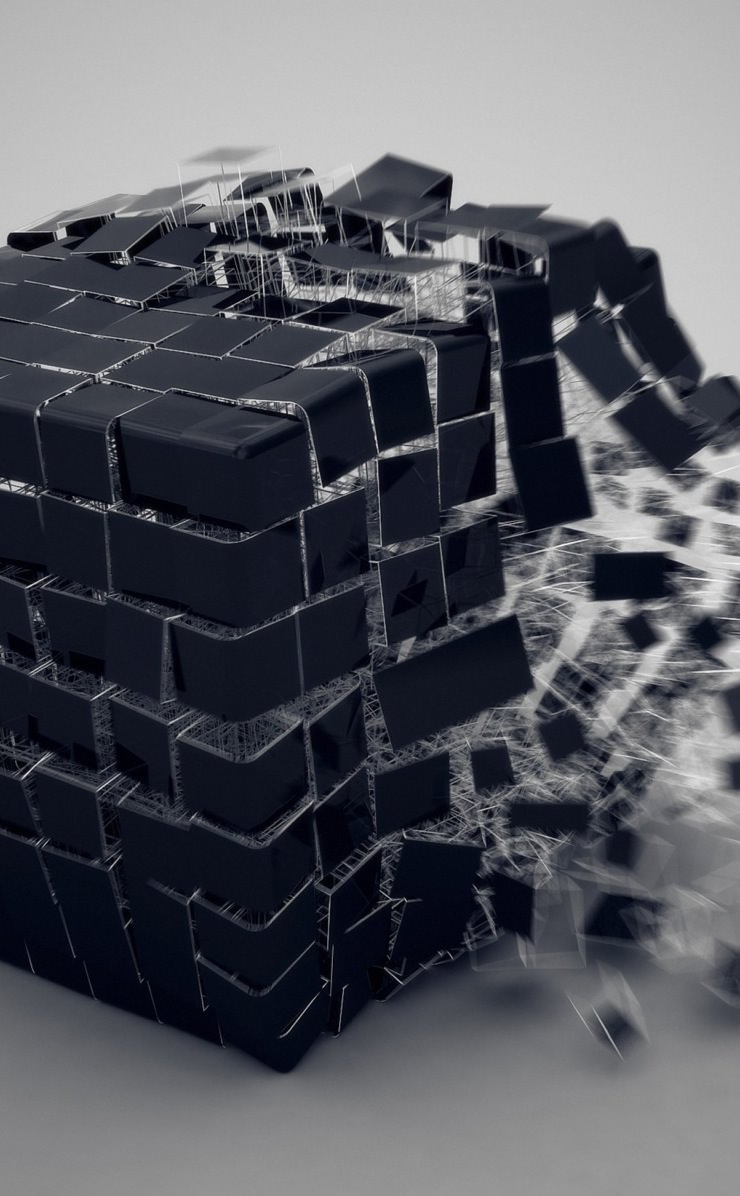 Cool black block | wallpaper.sc iPhone4s