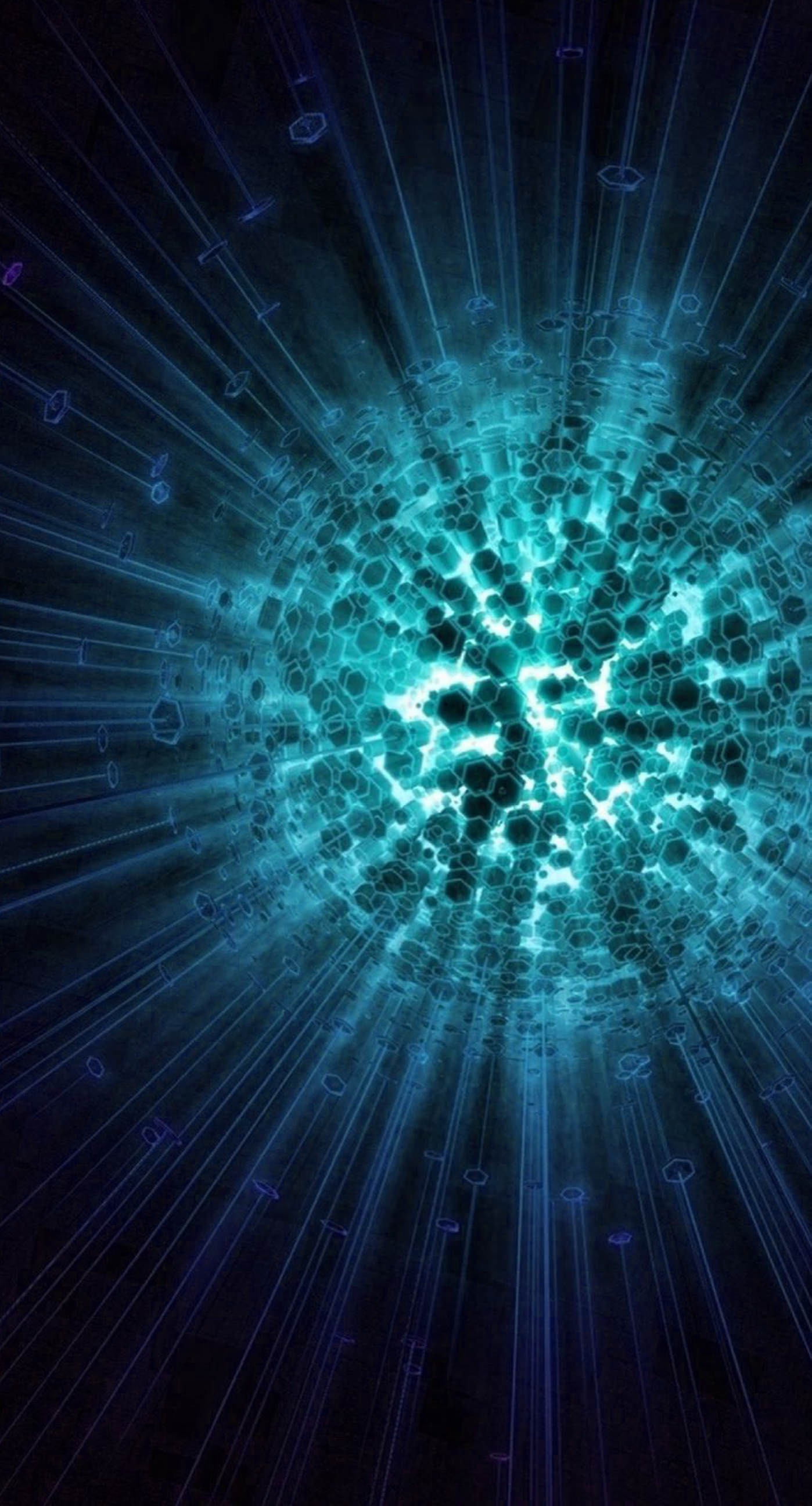 Illustration blue explosion black | wallpaper.sc iPhone6sPlus