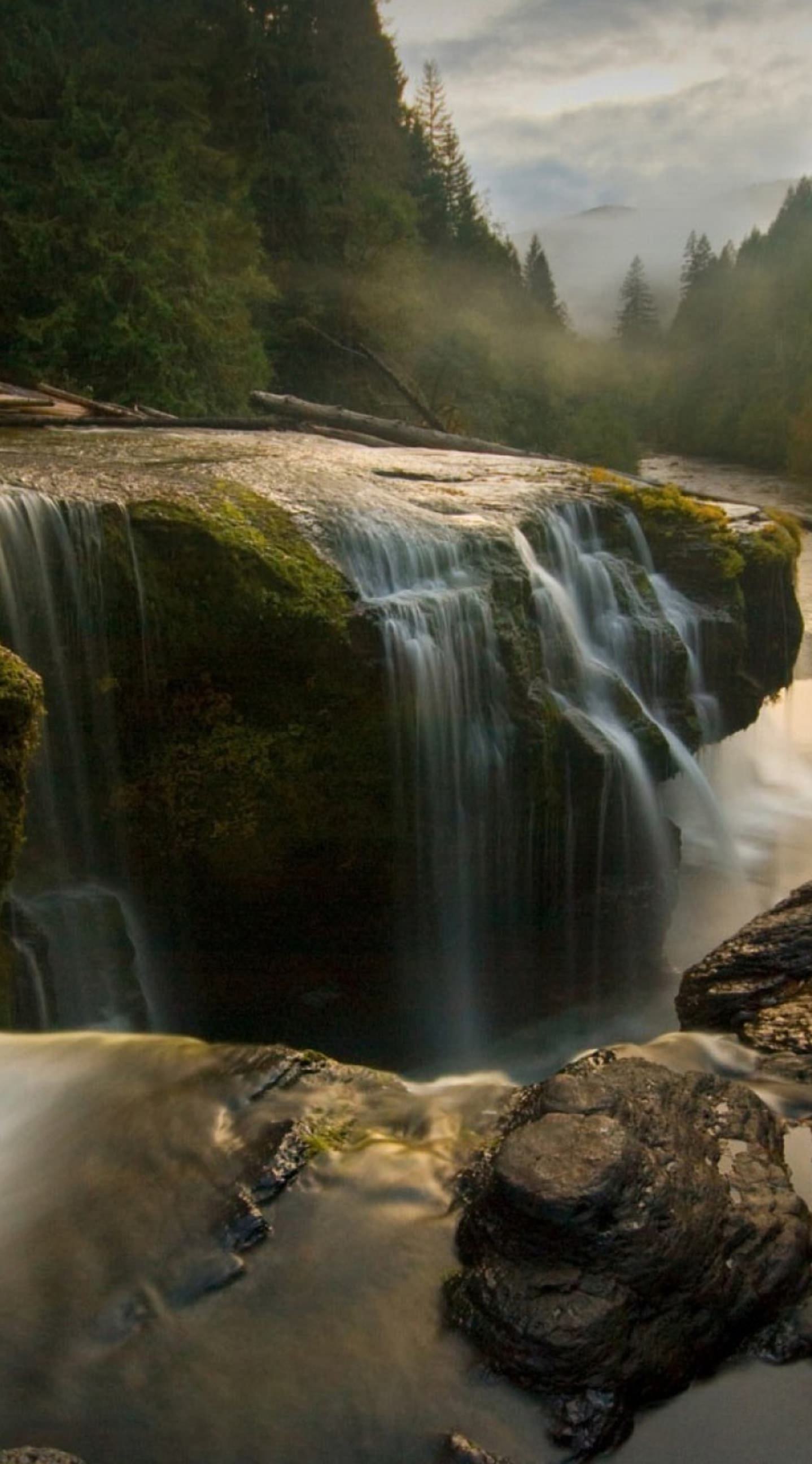 Landscape waterfall | wallpaper.sc iPhone6sPlus