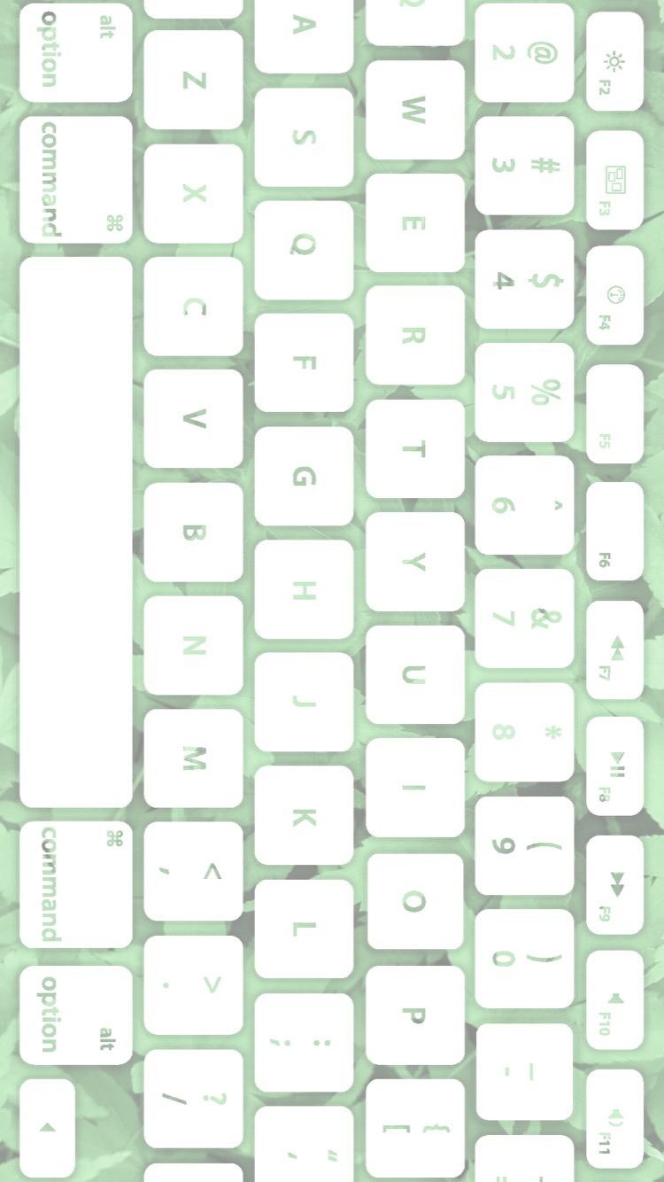 Leaf keyboard Green white | wallpaper.sc iPhone8
