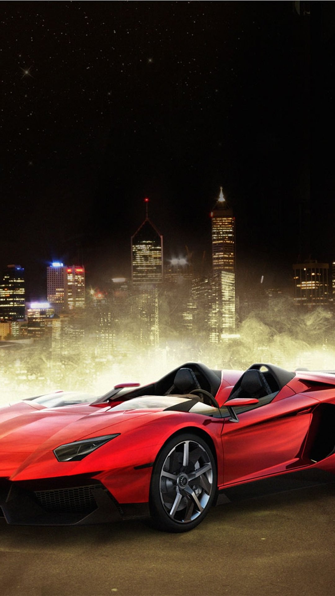 Kendaraan mobil merah | wallpaper.sc Android