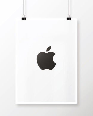 Logo Apple hitam dan putih poster keren | wallpaper.sc AppleWatch