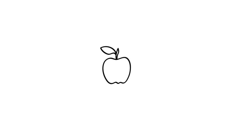 Logo Apple hitam dan putih | wallpaper.sc Desktop