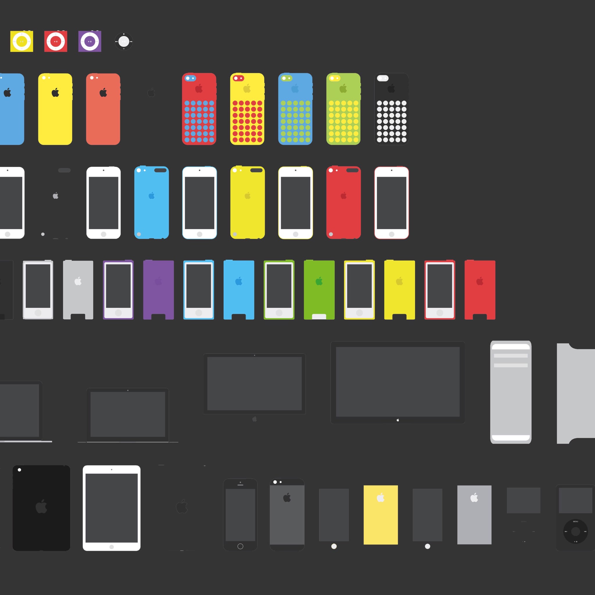 Ilustrasi perangkat Apple hitam iPhoneMaciPad | wallpaper.sc iPad Tablet