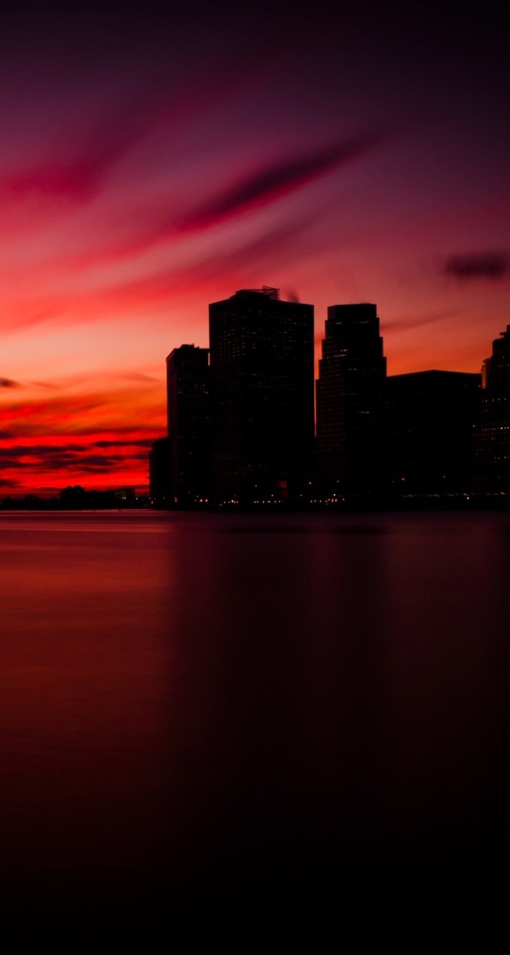 lanskap malam hitam | wallpaper.sc iPhoneSE,5s