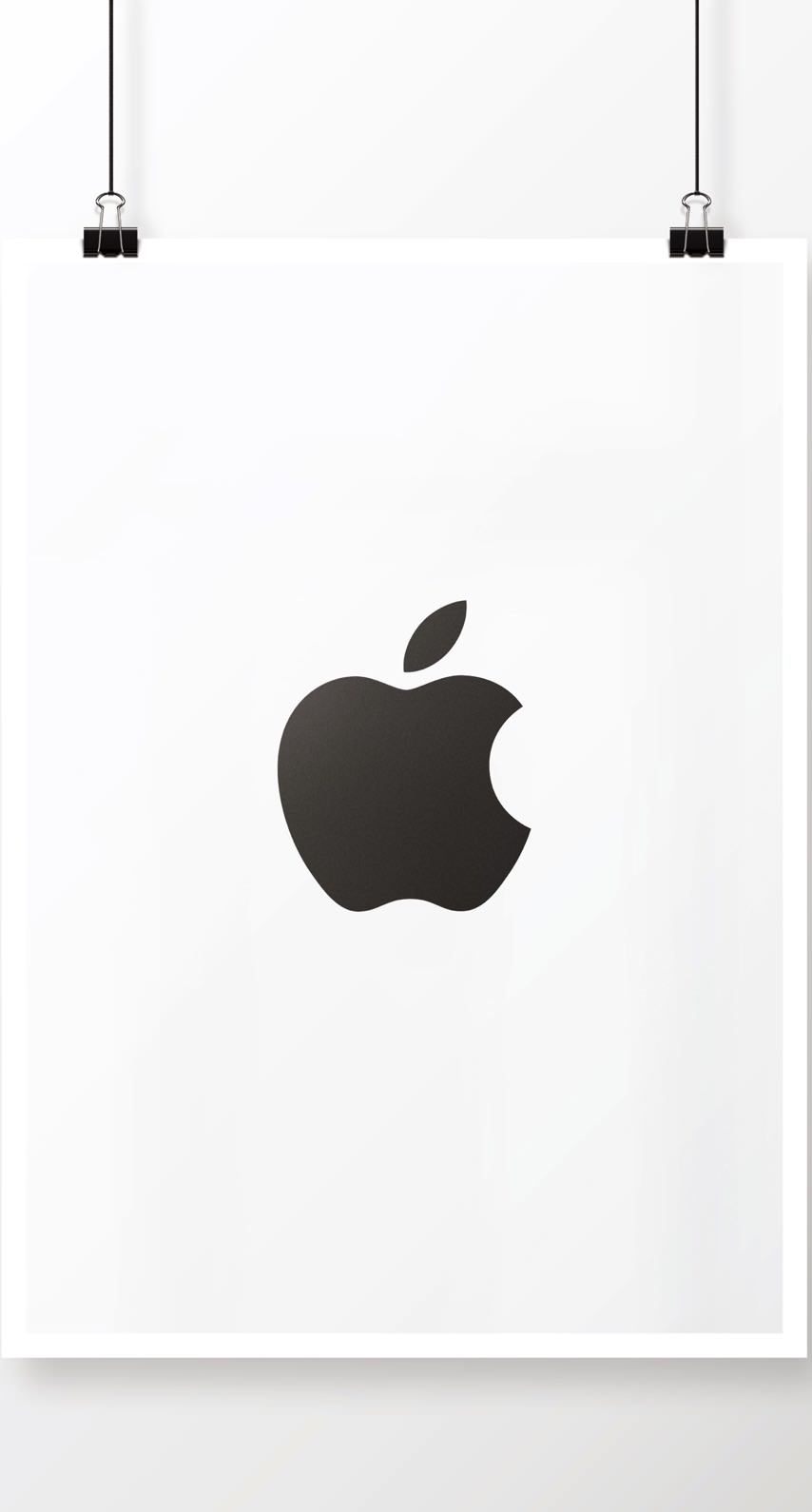 Logo Apple hitam dan putih poster keren | wallpaper.sc iPhone7