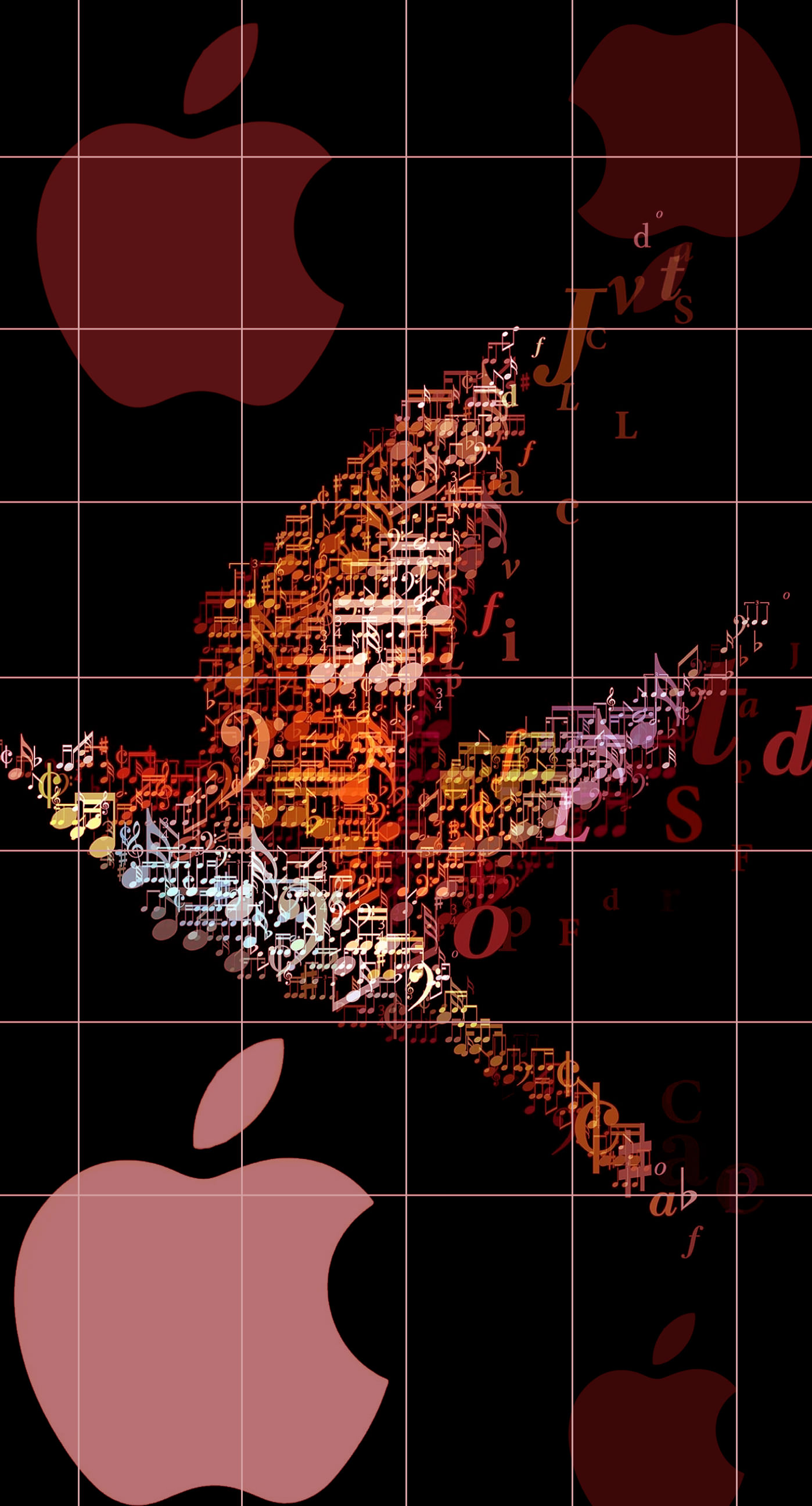 Logo Apple rak keren merah | wallpaper.sc iPhone7Plus