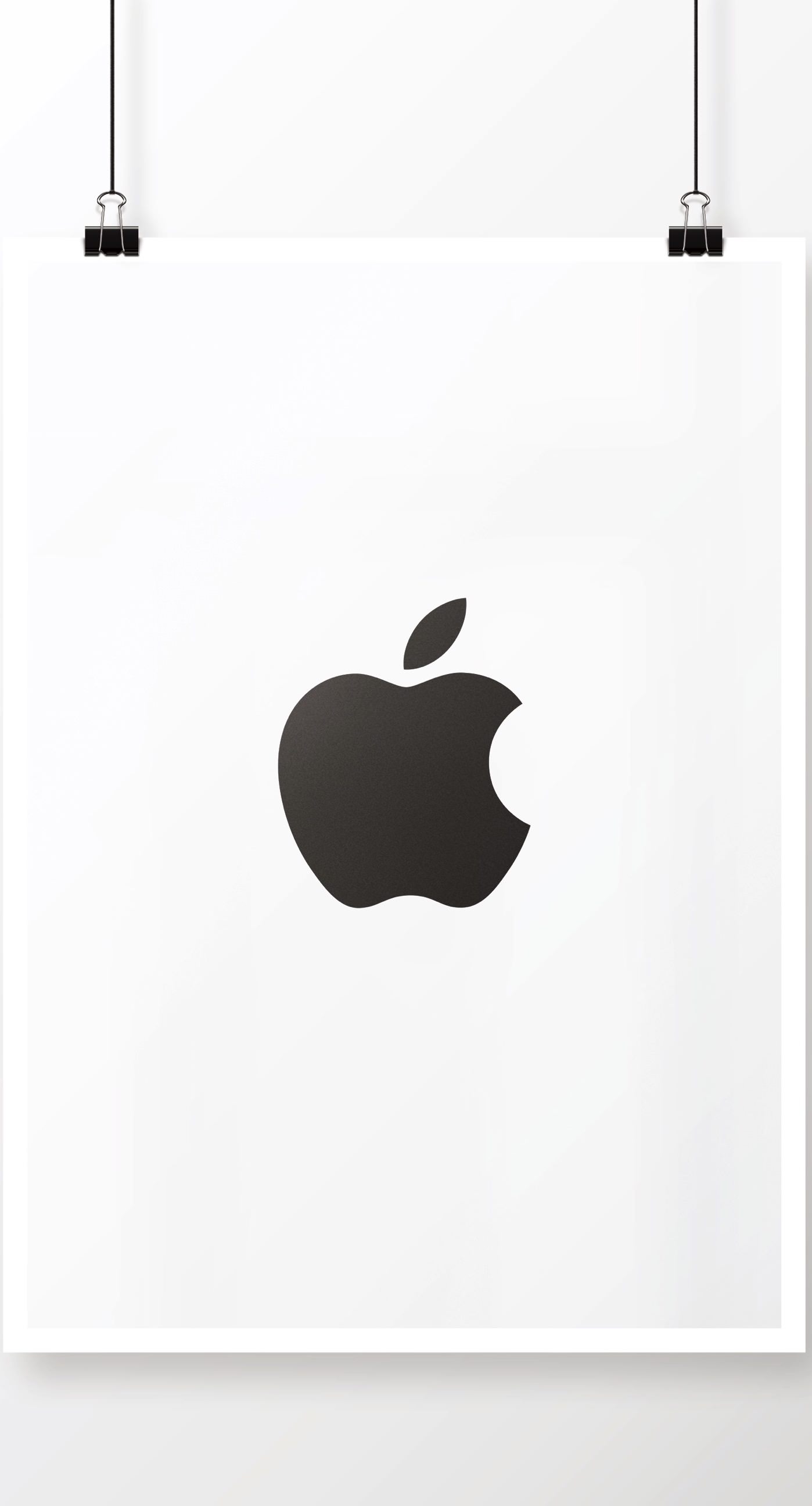 Logo Apple hitam dan putih poster keren | wallpaper.sc iPhone7Plus