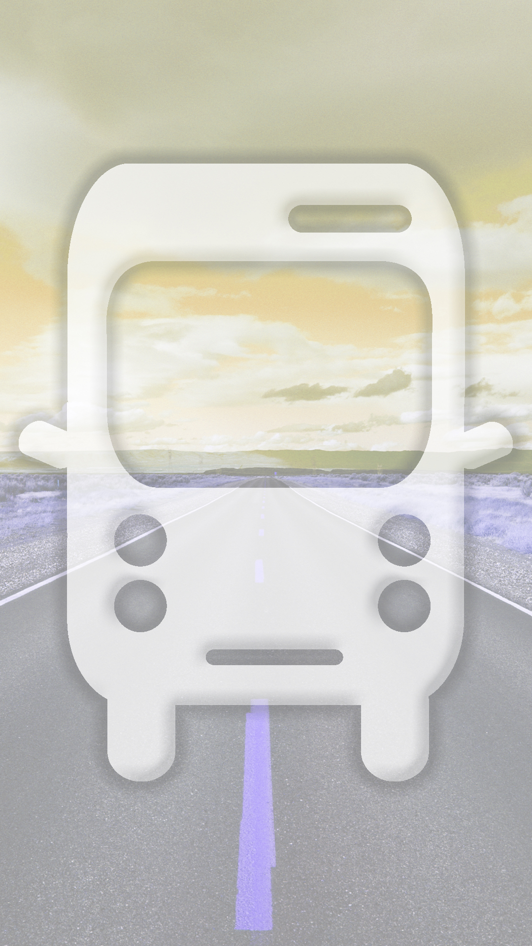 Landscape bus jalan kuning | wallpaper.sc iPhone8Plus