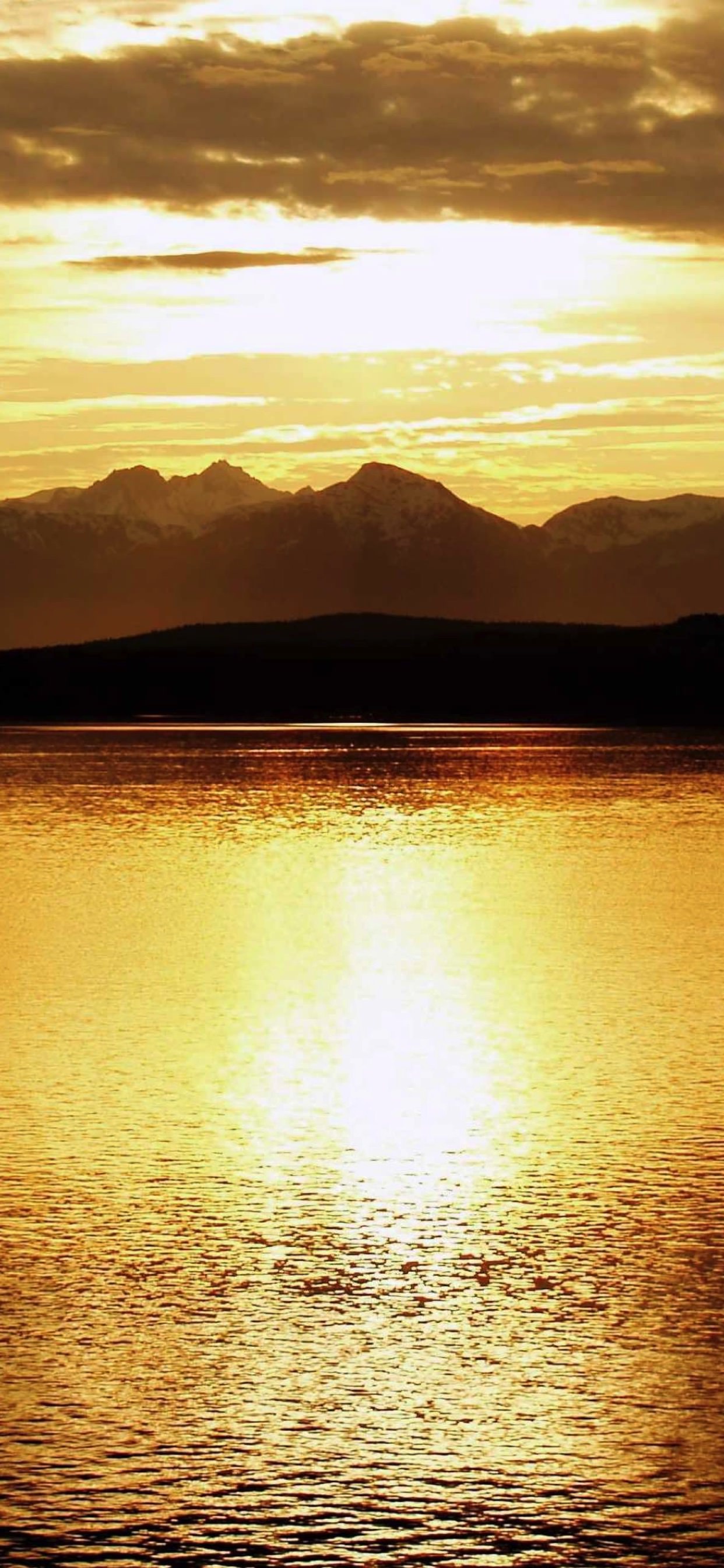 kuning laut NaturePegunungan | wallpaper.sc iPhone XS Max